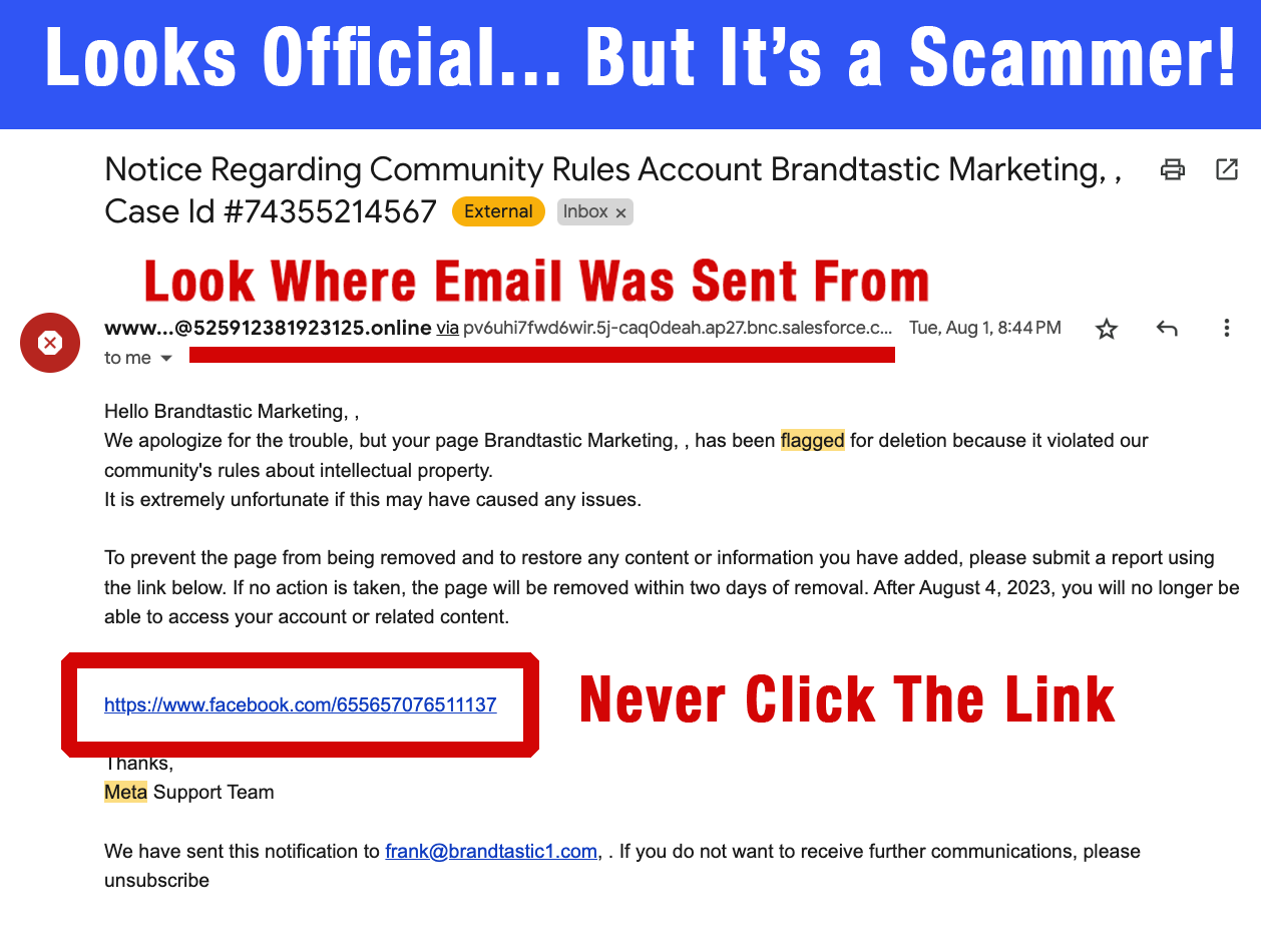 How To Recognize, Avoid, and Report Meta Phishing Scams